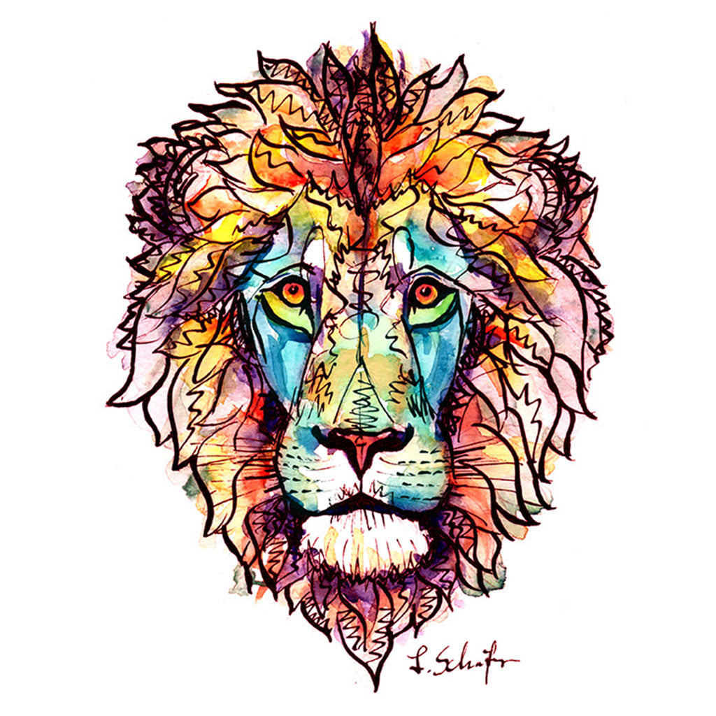 'Red Lion' Art Print – jumpinkmonkey
