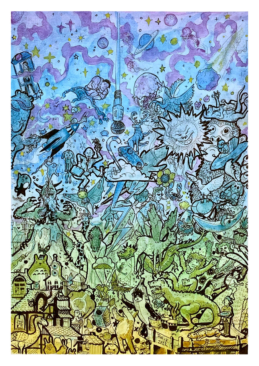 'Reddit doodle nr 1' Art Print – jumpinkmonkey